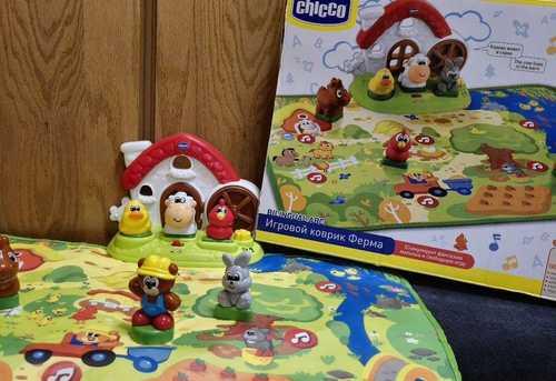 Коврик игровой chicco ферма