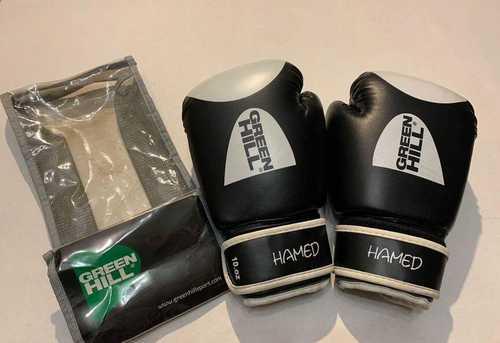 Боксерские перчатки Green Hill Hamed Black 10oz
