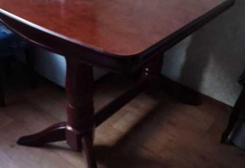 Письменный стол полированный,коричневый,бу