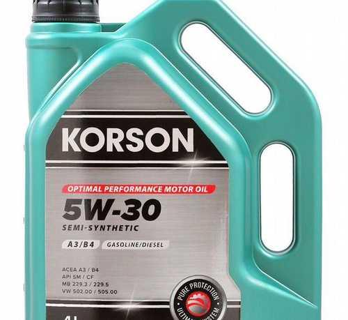 5W-30 korson synthetic полусинт. мотор. масло
