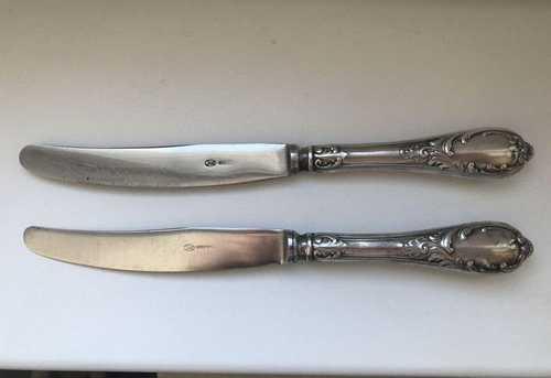 Ножи нержавейка-мельхиор, с серебрением, с клеймом
