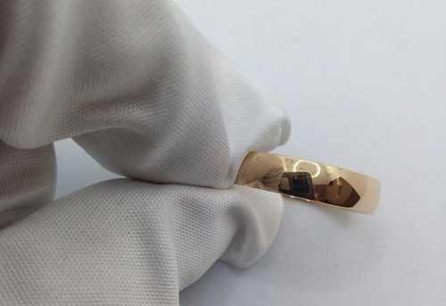 Золотое обручальное кольцо деформированное (9180)
