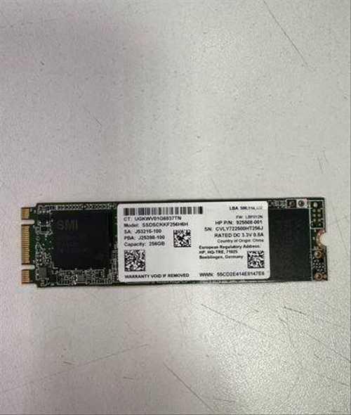 Нерабочий SSD M.2 SATA 256 gb Intel ssdsckkf256h6h