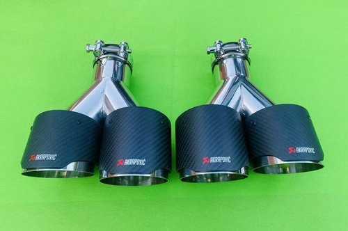 Насадки глушителя Akrapovic карбон матовый 90 мм