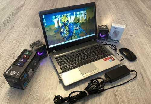 Игровой ноутбук samsung SSD + HDD колонки мышка
