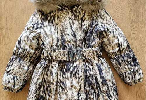 Зимнее пальто для девочки 128