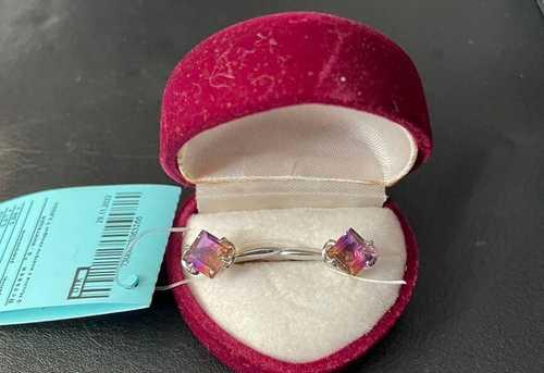 Серебряные серьги с мистиком