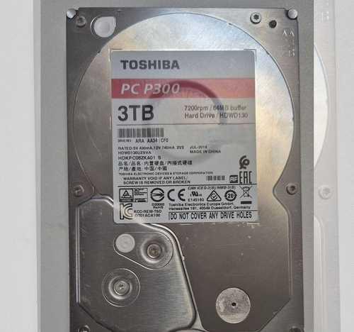 Жесткий диск Toshiba 3 тб