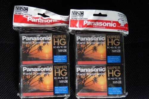 Видеокассеты Vhs-C Panasonic 4шт новые цена за всё