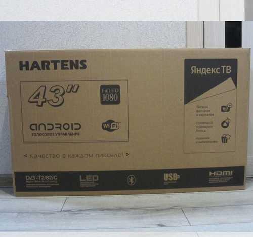 Телевизор Hartens 43" FullHD новый