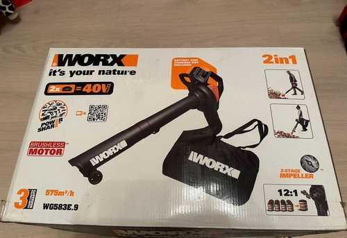 Воздуходувка-пылесос worx WG583E, аккумуляторная