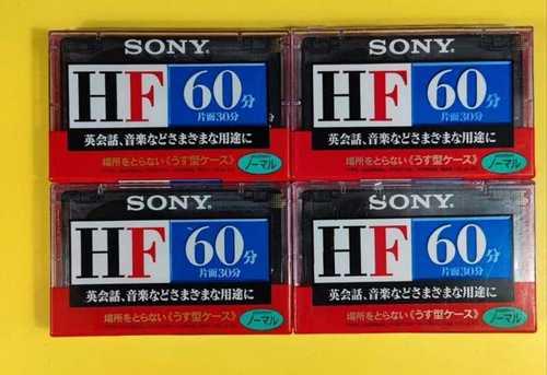Аудиокассеты Sony HF 60, 4 штуки