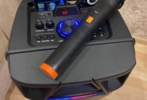 Колонка bluetooth с караоке и микрофоном