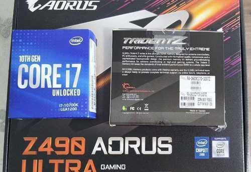Gigabyte Z490 Aorus Ultra + Intel i7 10700k + G.Sk