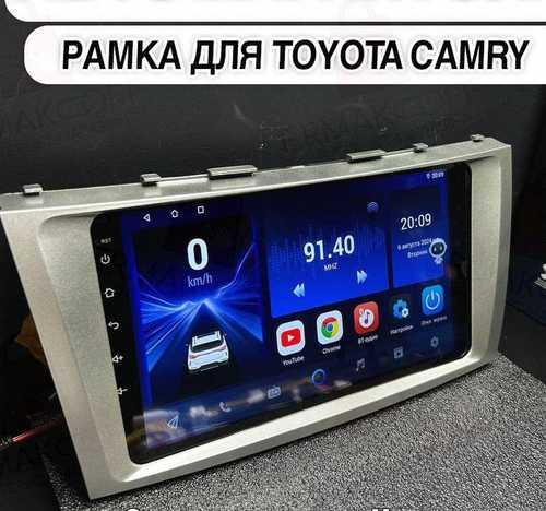 Магнитола на android 9" рамка Toyota Camry 2001-6