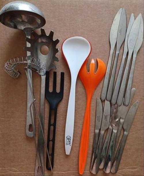 Кухонная утварь: половник, ножи.Икея и Гипфель