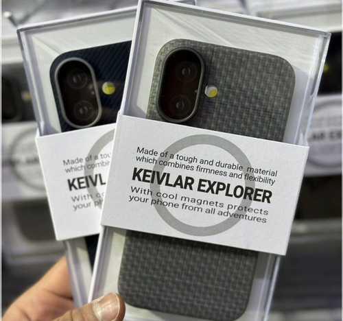 Чехол Kevlar на iPhone 16/16 Pro/Max MagSafe