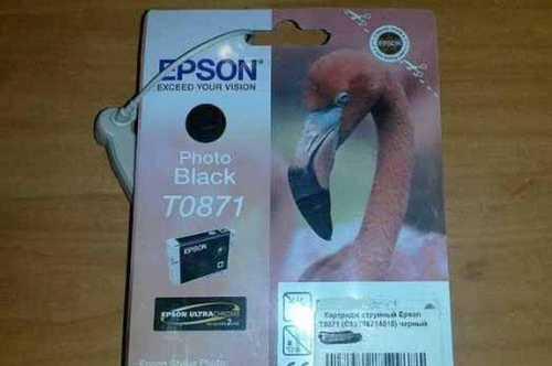Картридж струйный Epson T0871 Black