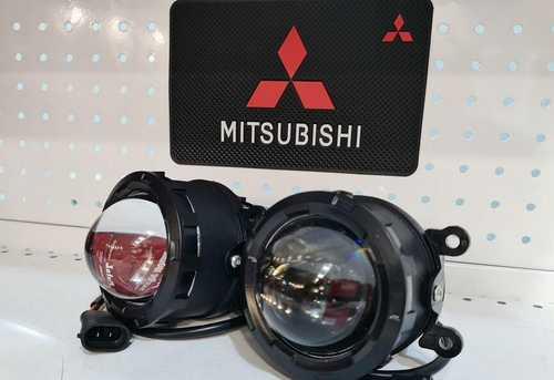 Противотуманки Mitsubishi Outlander bi-led линзы