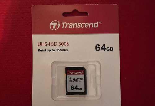 Карта памяти SD 64GB Transcend 300S sdxc UHS-I U3