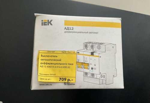 Выключатель автоматический iEK C16 30 мА