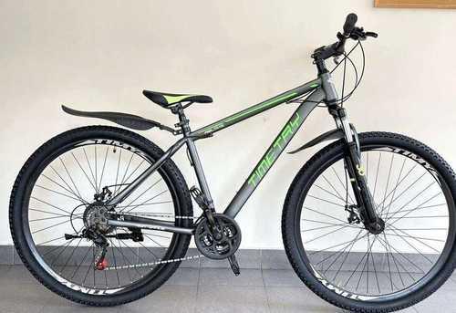 Скоростной велосипед Серый-зеленый новый
