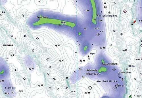 Карта глубин Garmin Echomap топо 22 (для эхолотов)