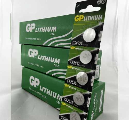 GP Lithium CR2032 5 шт в уп. - батарейки таблетки