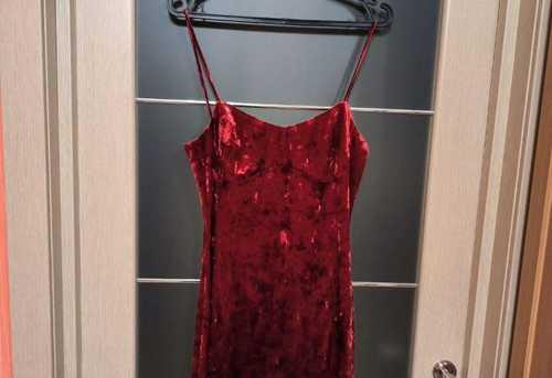 Вечернее бархатное платье 44-46