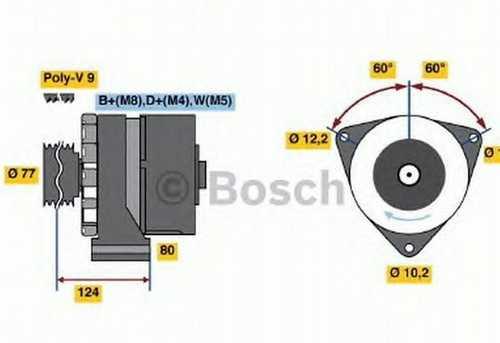 Генератор 28V 100A 0986041030 Bosch