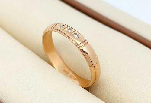 Золотое кольцо с бриллиантом 585пр. размер: 15,6