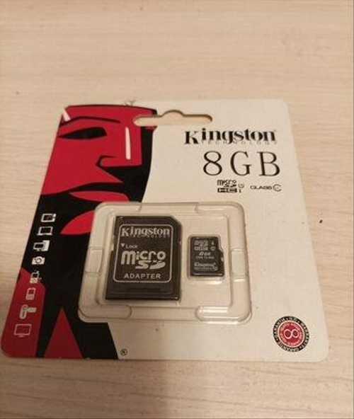 Карта памяти 8Gb - Kingston Micro Secure Digital