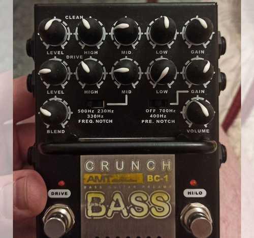 Предусилитель для бас гитары amt bass crunch bc 1