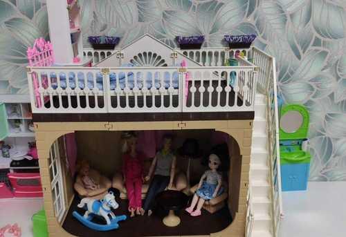 Домик для кукол с мебелью