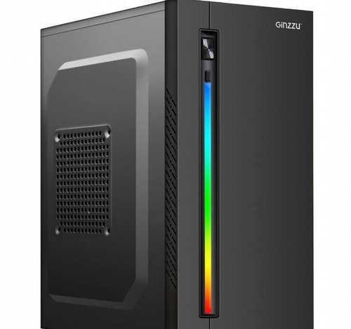 Корпус mATX Б бп Ginzzu D350 RGB (USB, Audio, RGB