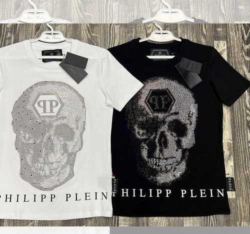 Футболка Philipp Plein байкерская череп