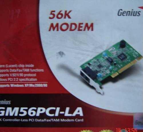 Модем Genius GM56PCI-LA V4 Lucent/Agere(int, V92)