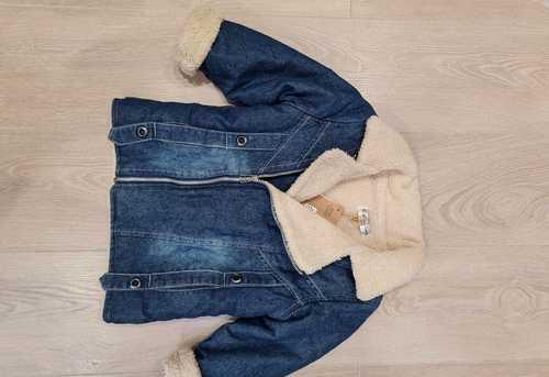 Куртка джинсовая утеплённые 104см