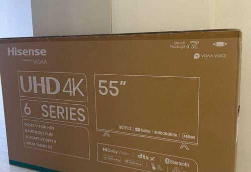 Новый телевизор Hisense 55" (140cm), 4K UHD