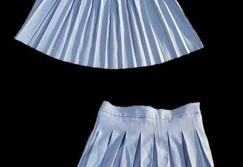 Теннисная юбка голубая размер size S