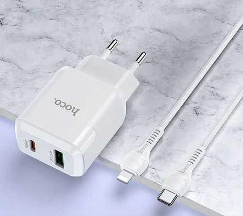 Сзу USB+Type-C Hoco N5+кабель Type-C to Lightning