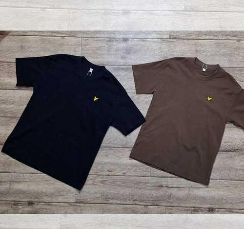 Футболка lyle scott black&brown свободный крой