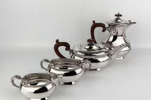 Чайно-кофейный набор, Англия, серебрение, 1890 гг