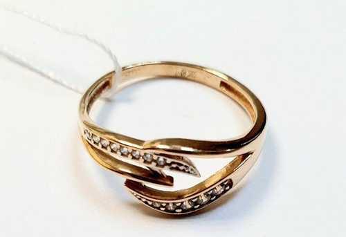 Золотое кольцо 585 р.16,5 с фианитами