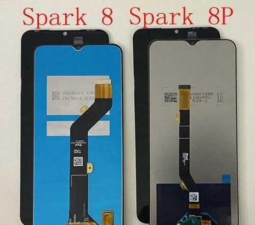 Дисплей для Tecno Spark 8P + тачскрин (черный)