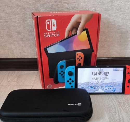 Nintendo switch oled прошитая чип   sd 128 gb