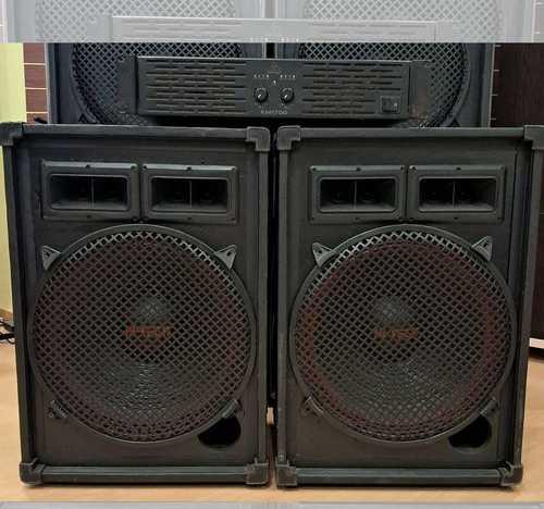 Колонки H-Pro 1006W D15" 2шт Усилок