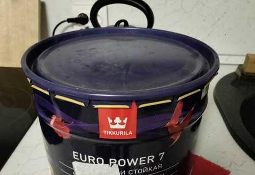 Краска Tikkurila EuroPower7 белая можно колеровать