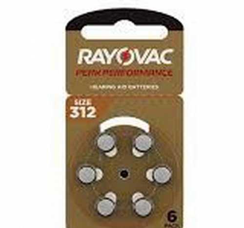 Батарейка rayovac 312