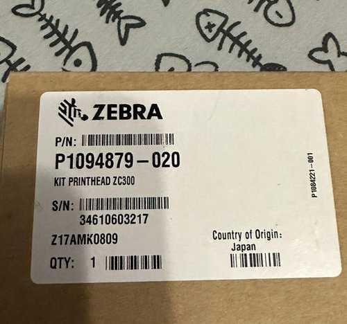 Печатающая головка zebra zc300